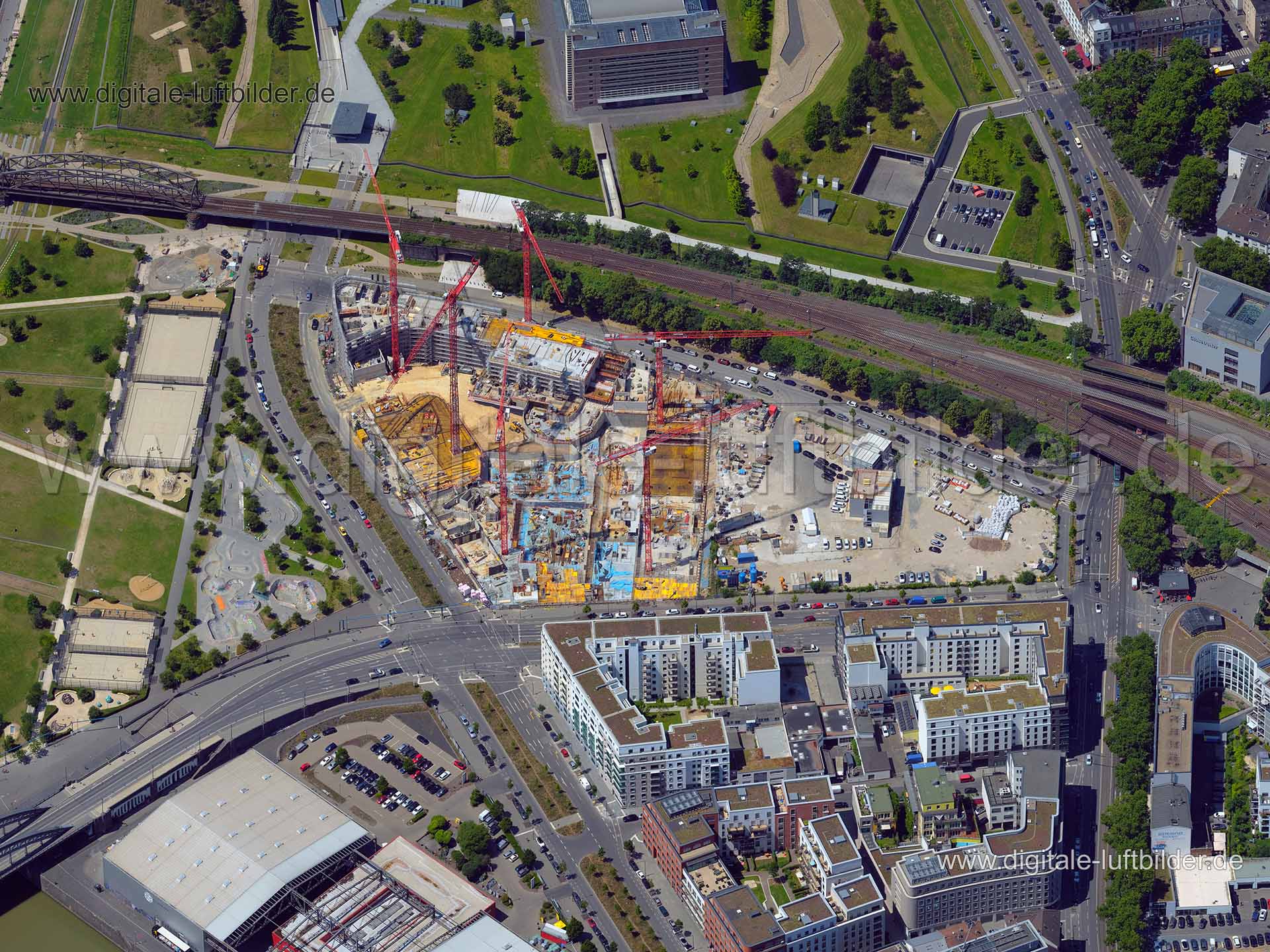 Luftbild: Hafenpark Quartier, Frankfurt am Main