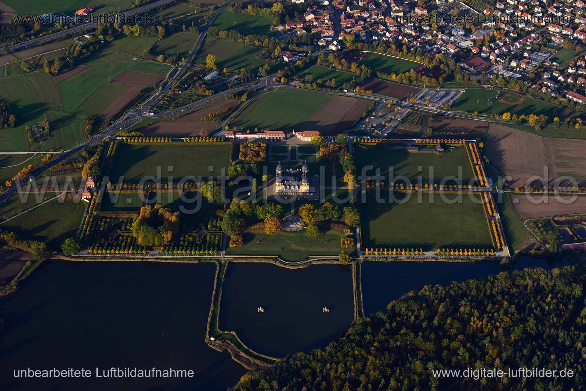 Luftaufnahme Schloss Seehof, Memmelsdorf | Oberfranken Bayern