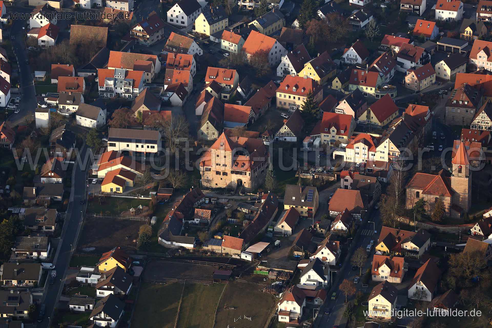 Luftbild: Kornburger Schloss, Nürnberg
