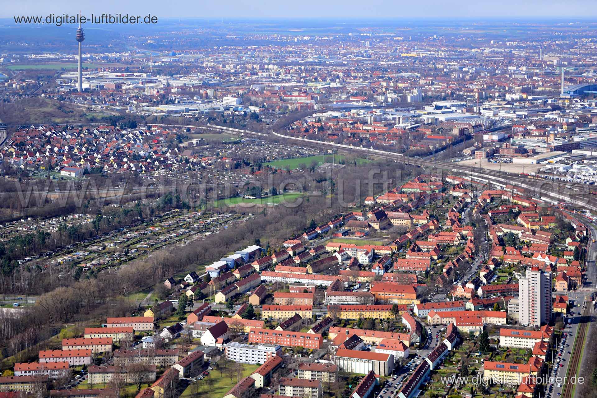 Luftbild: Panorama Gartenstadt, Nürnberg