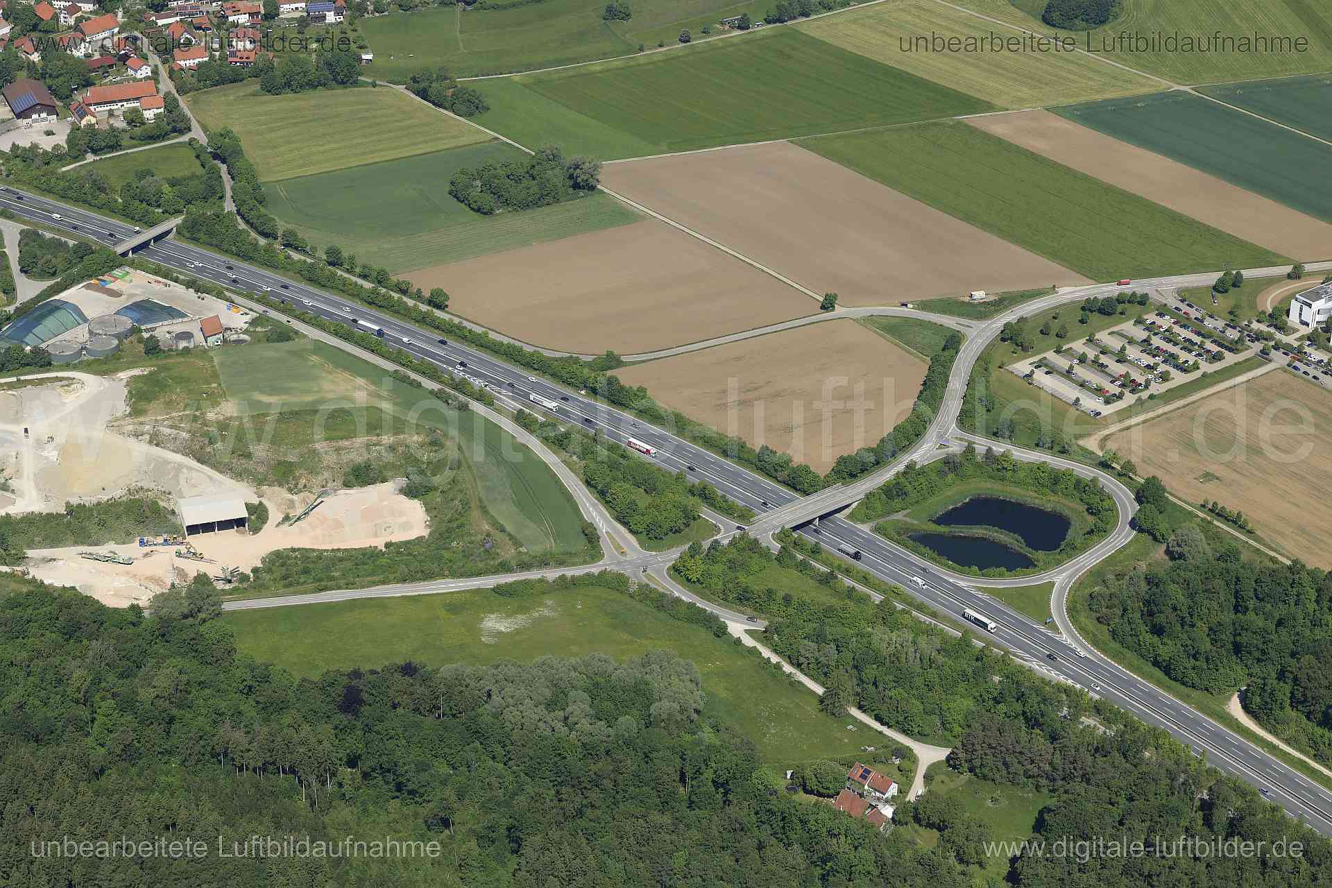 Luftbild: Autobahn A96, Schöffelding